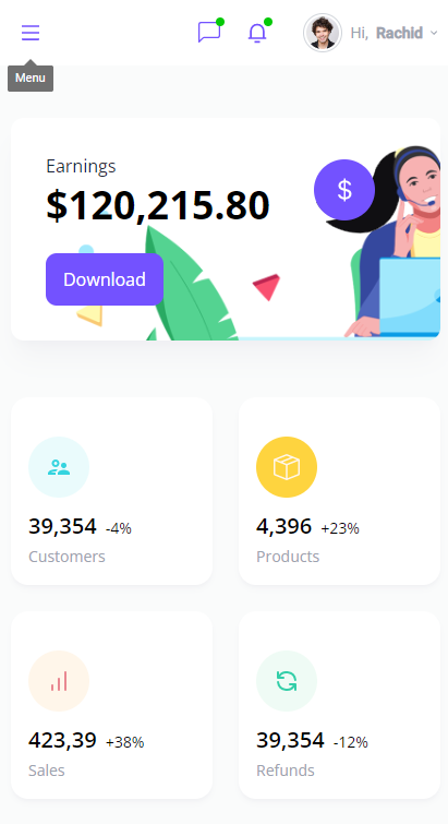 GitHub - chidraEl/SiDashboard: Admin Dashboard App Build Using React, With Theming, Tables ...