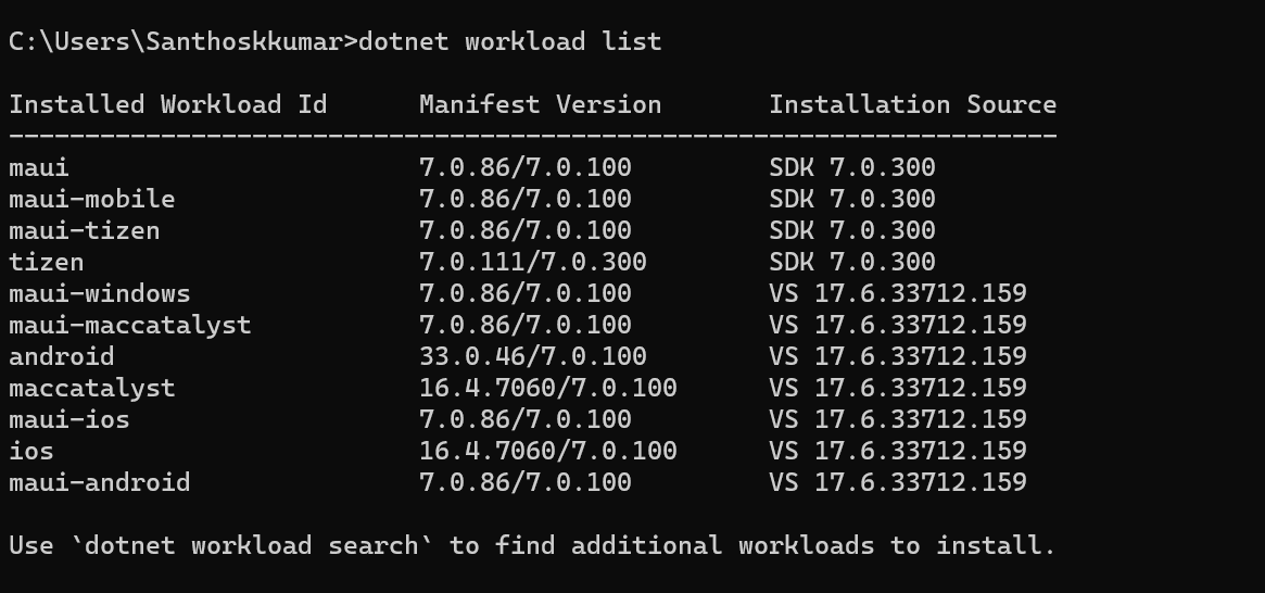 Workload installation failed. Tried reinstalling several times but ...