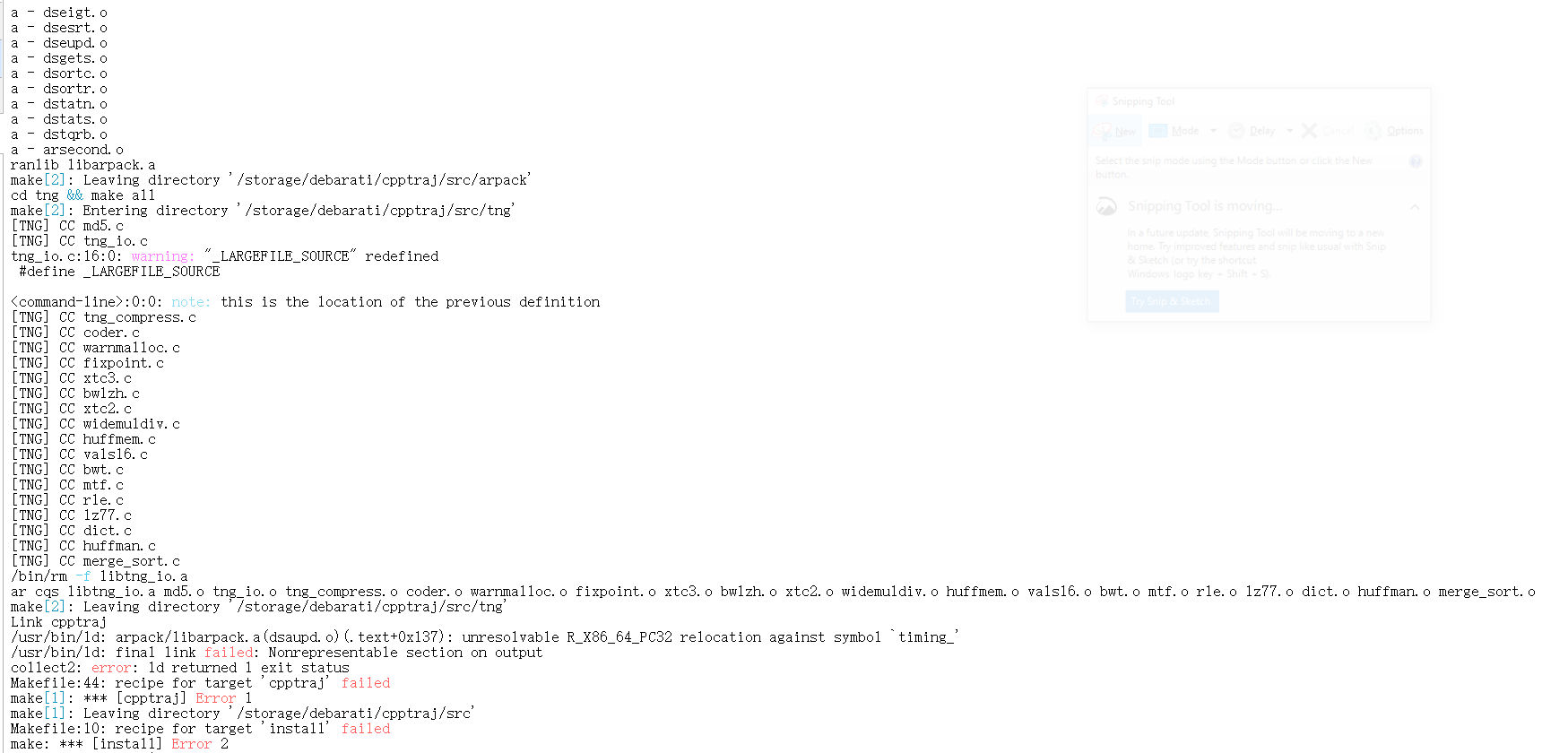 Cpptraj install failed with ./configure gnu · Issue #974 · Amber-MD/cpptraj · GitHub