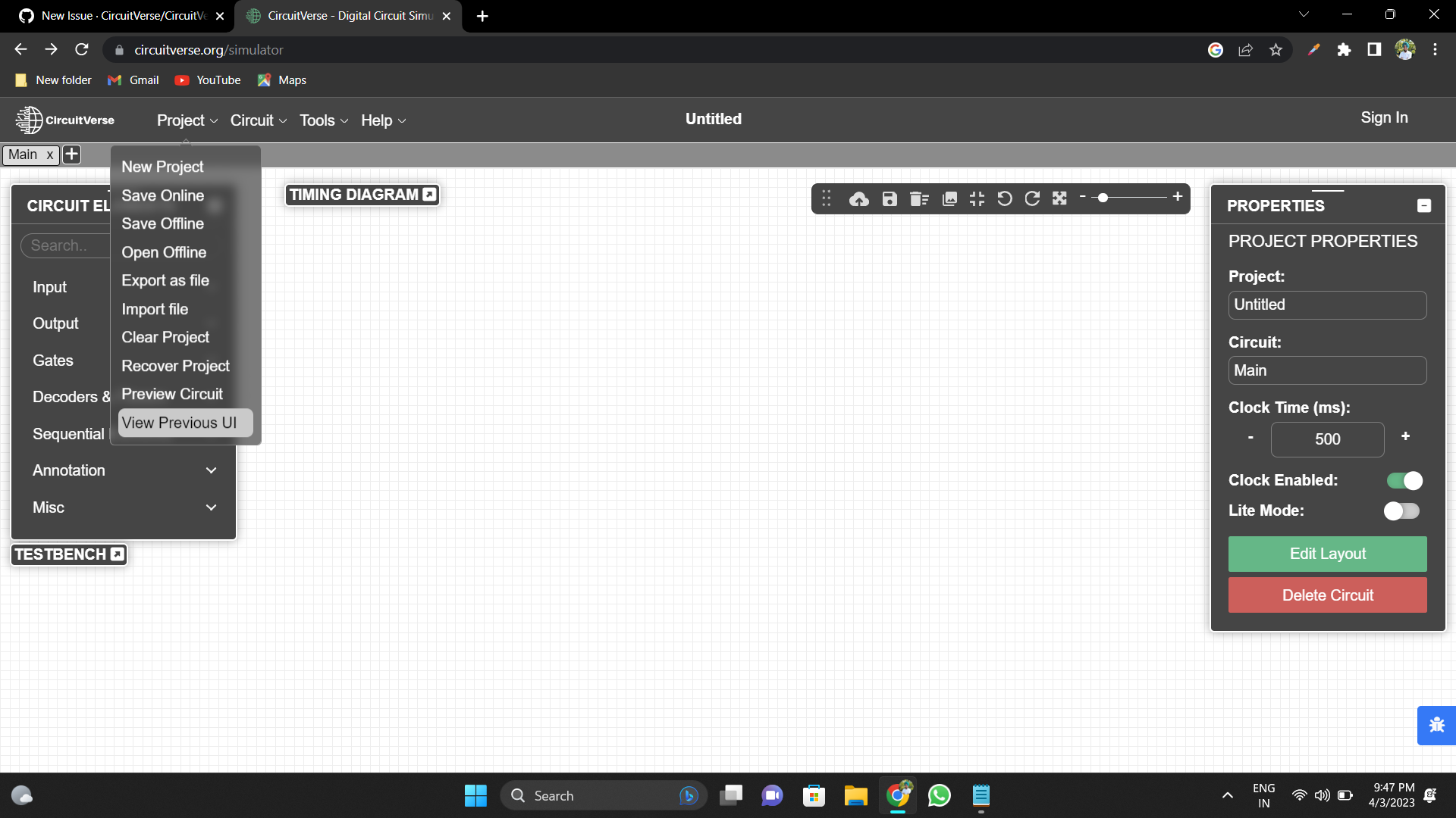 404 error on clicking View previous UI under project drop down in simulator · Issue #3714 ...