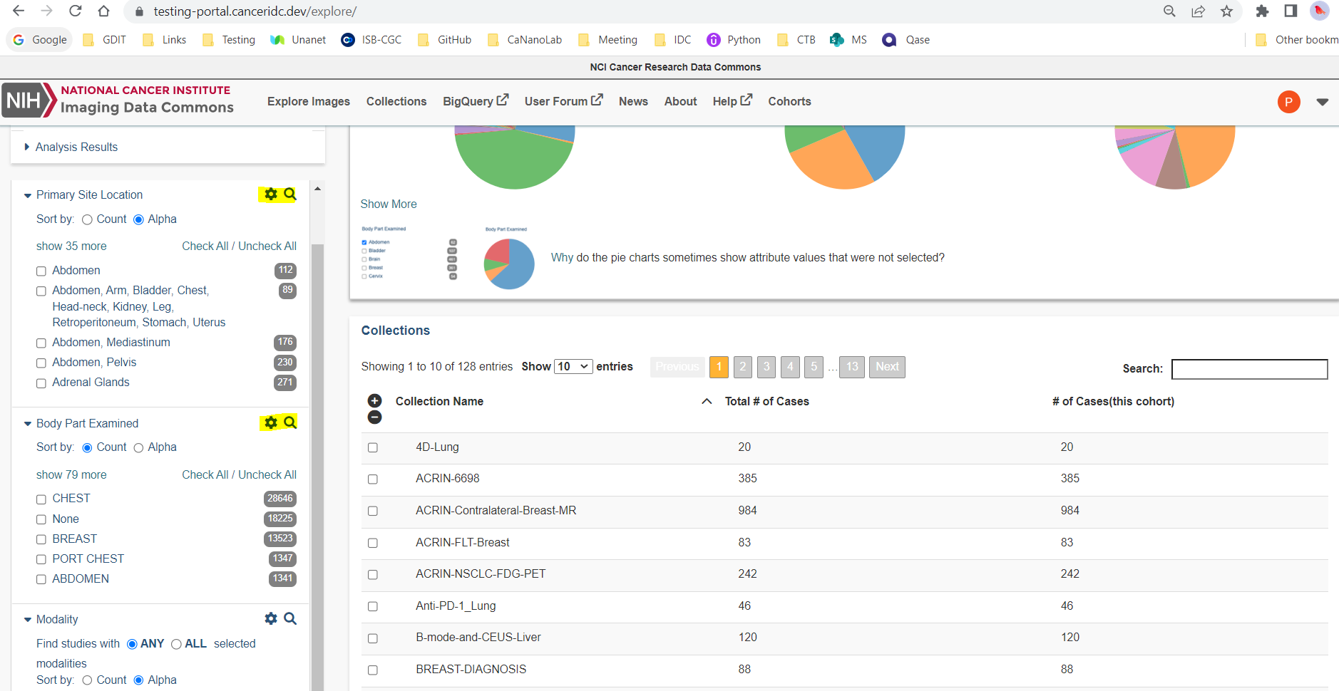 Issues identified in v12 · Issue #1091 · ImagingDataCommons/IDC-WebApp · GitHub