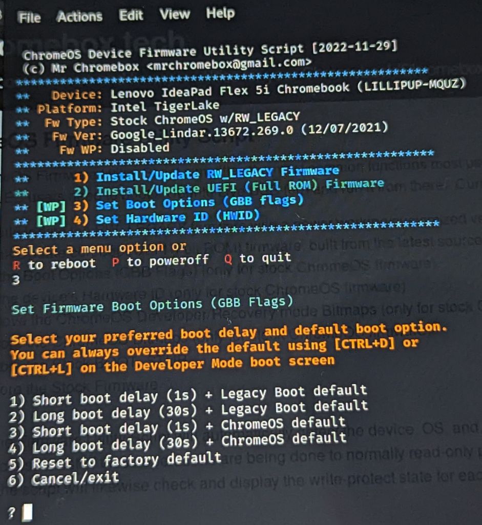 Uefi Support For Ideapad Flex 5i Chromebook Lillipup Mquz · Issue