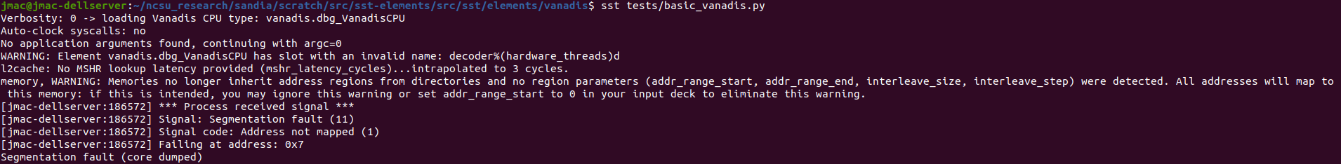 Unable to run basic_vanadis.py, possible musl toolchain issue · Issue #1913 · sstsimulator/sst ...