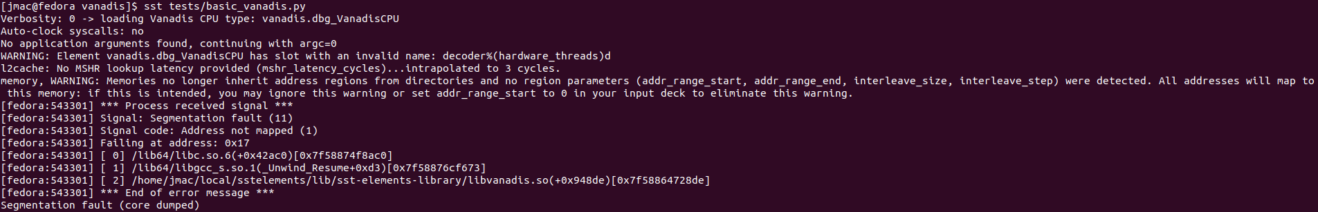 Unable to run basic_vanadis.py, possible musl toolchain issue · Issue #1913 · sstsimulator/sst ...