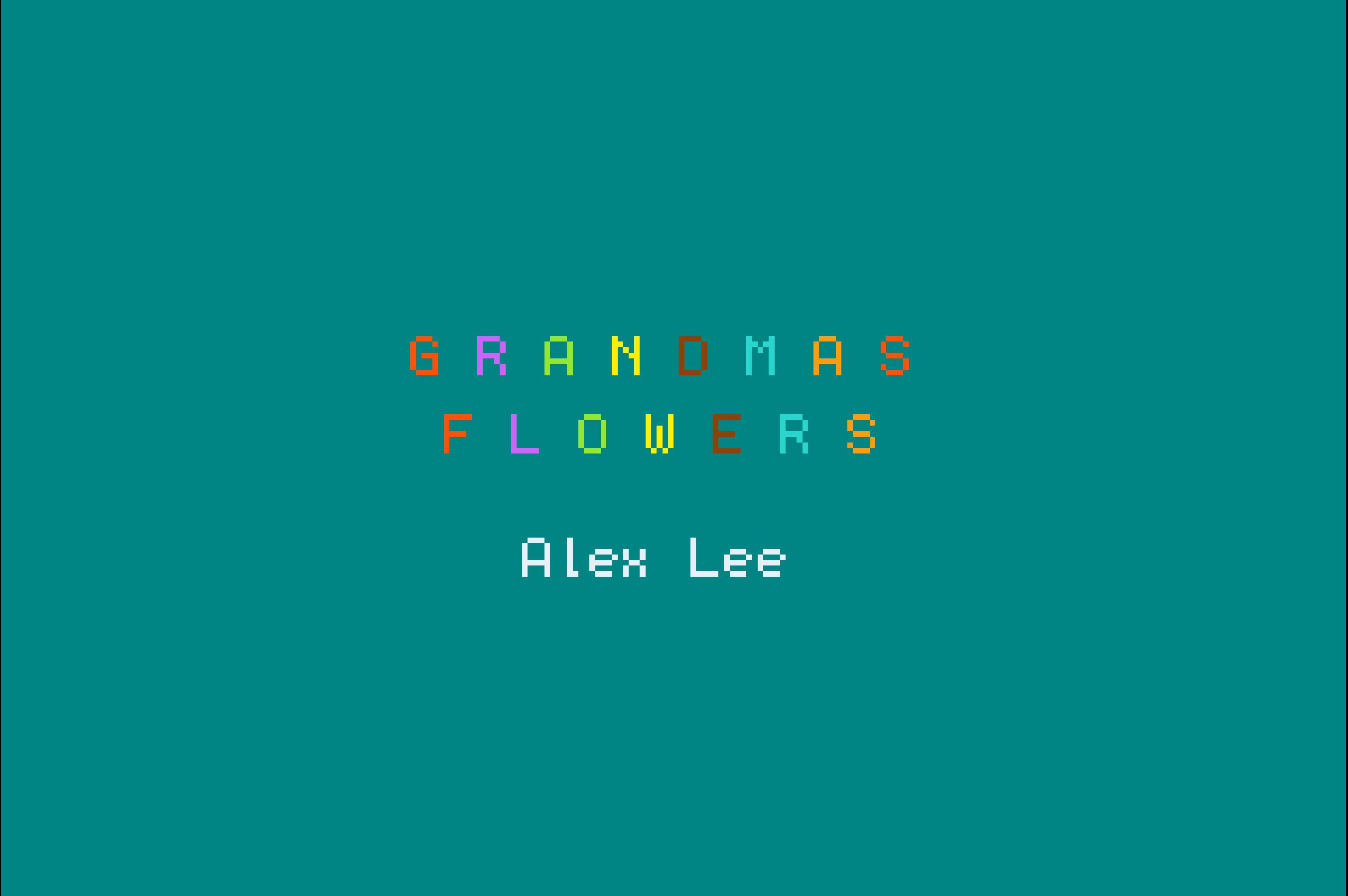 GitHub - imalexlee/Grandmas-Flowers: A fun Gameboy advanced game about ...