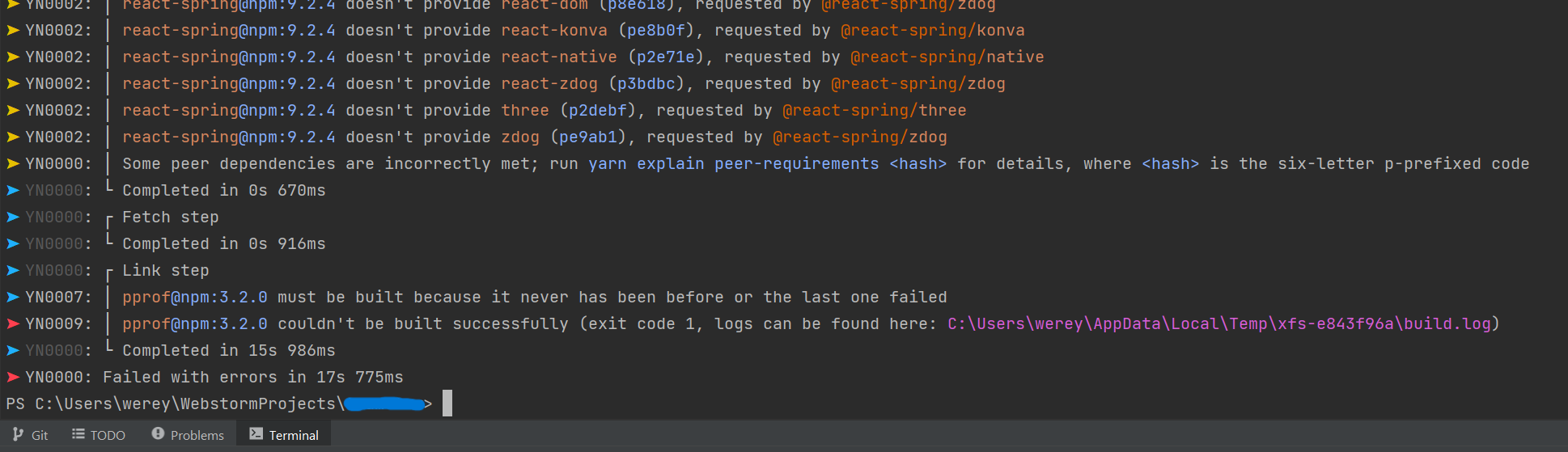 pprof must be built because it never has been before or the last one failed · Issue #698 ...