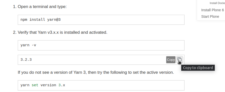 Docs Copy To Clipboard Button Not Copying The Whole Text · Issue 5345 · Plonevolto · Github 