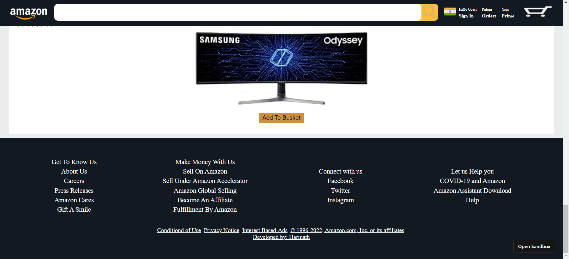 amazon-clone - Codesandbox