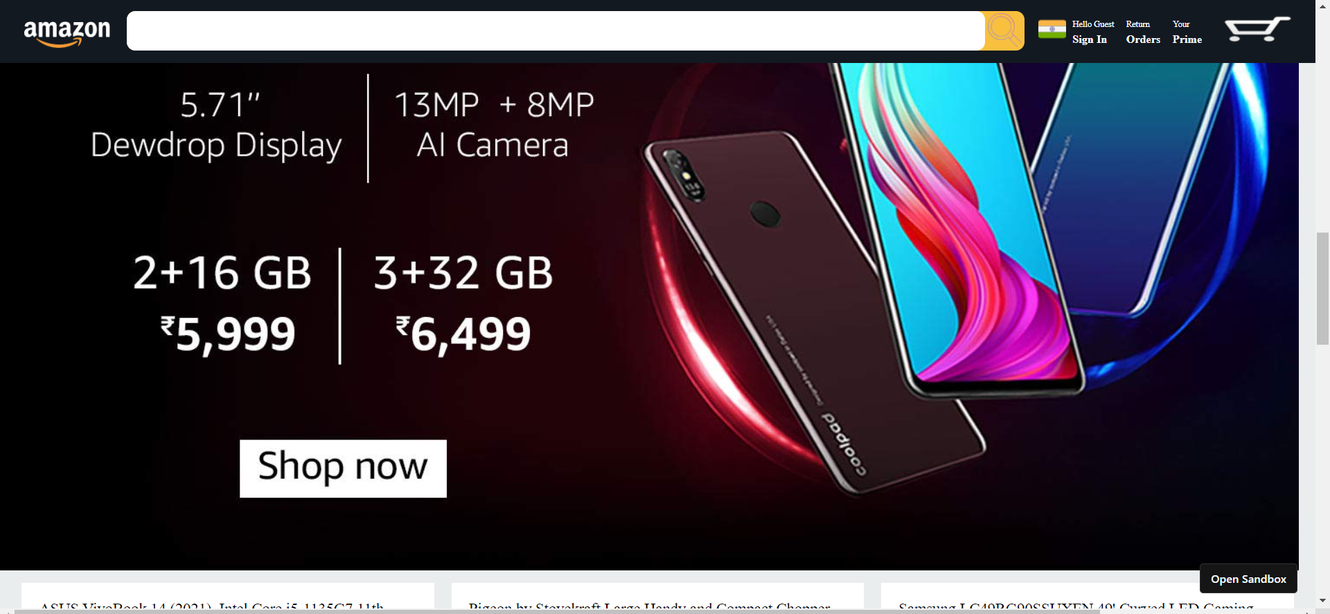 amazon-clone - Codesandbox