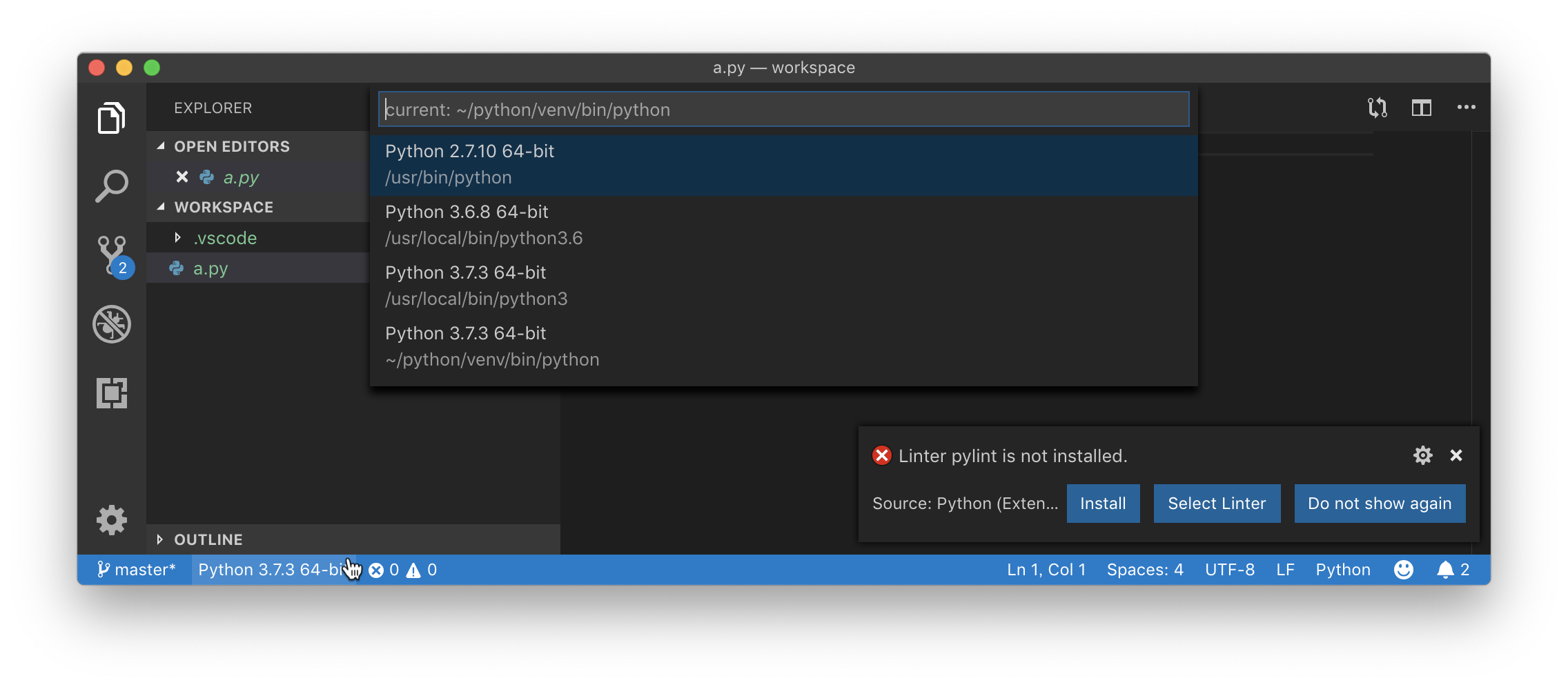 VSC Treats A Python Venv As A Global Environment Issue 5558 