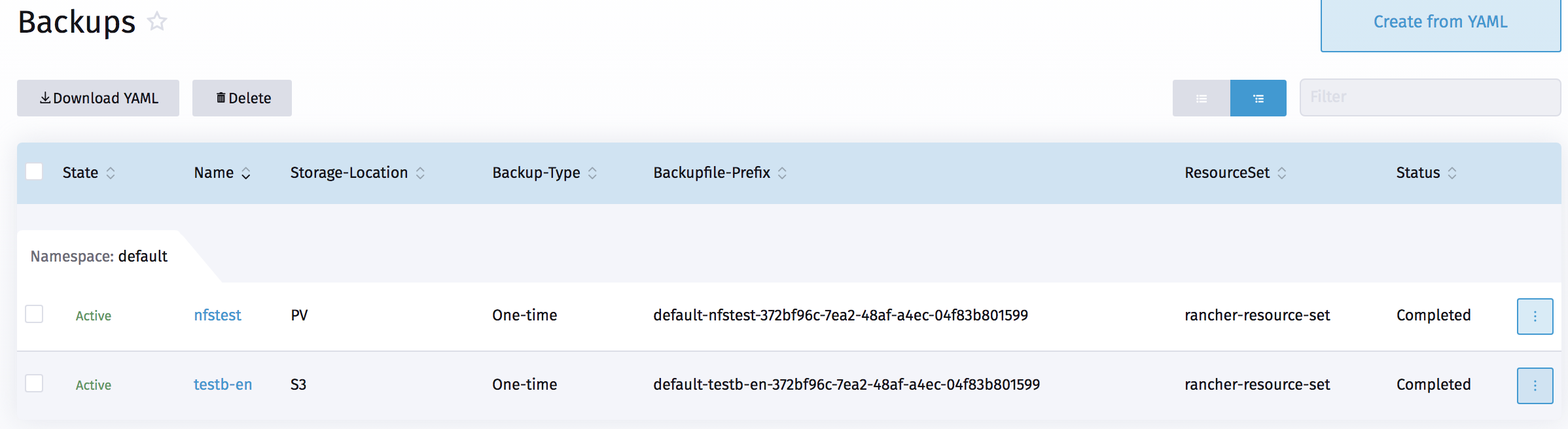 UI/UX changes for Backup-Restore-Operator · Issue #1186 · rancher/dashboard · GitHub