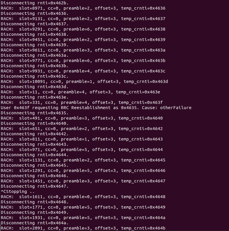 5G SA COTS UE srsRAN crashed: terminate called after throwing an ...