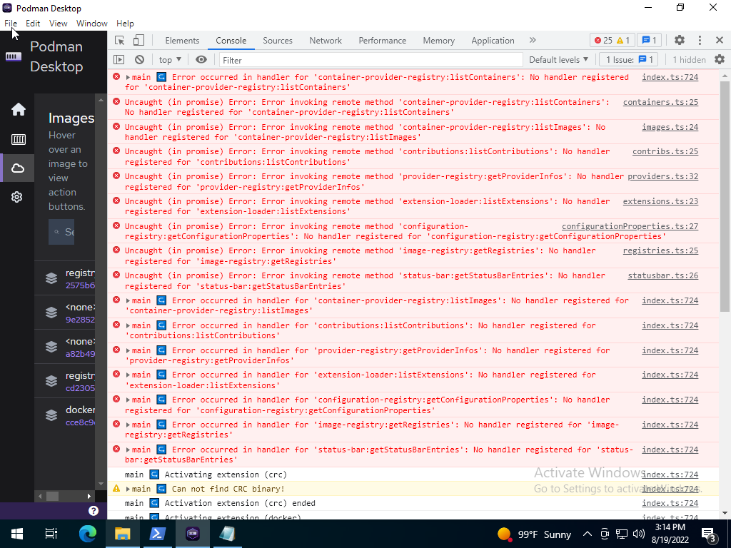 Podman Desktop does not show available images and container · Issue #417 · podman-desktop/podman ...