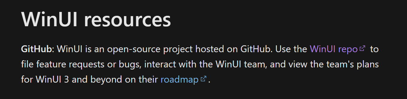 Update docs to showcase that WinUI3 is not open source · Issue #4273 · MicrosoftDocs/windows-dev ...