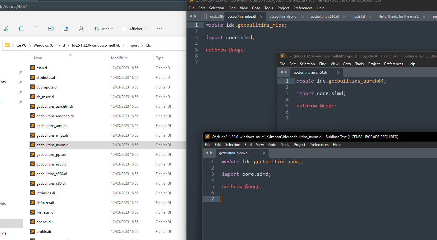 All Gccbuiltinsxxxxdi Files Are Empty In 132 · Issue 4347 · Ldc Developersldc · Github 