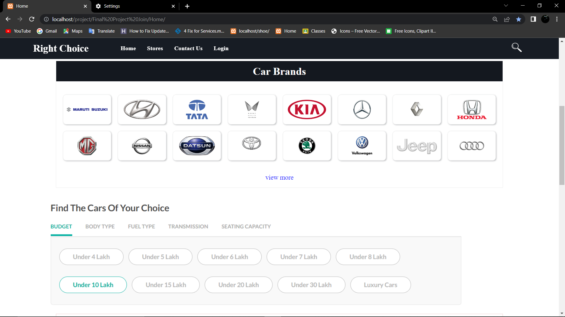 GitHub - Kunal-Mathur1/Right-Choice: Right Choice is a Cars information website where we can see ...