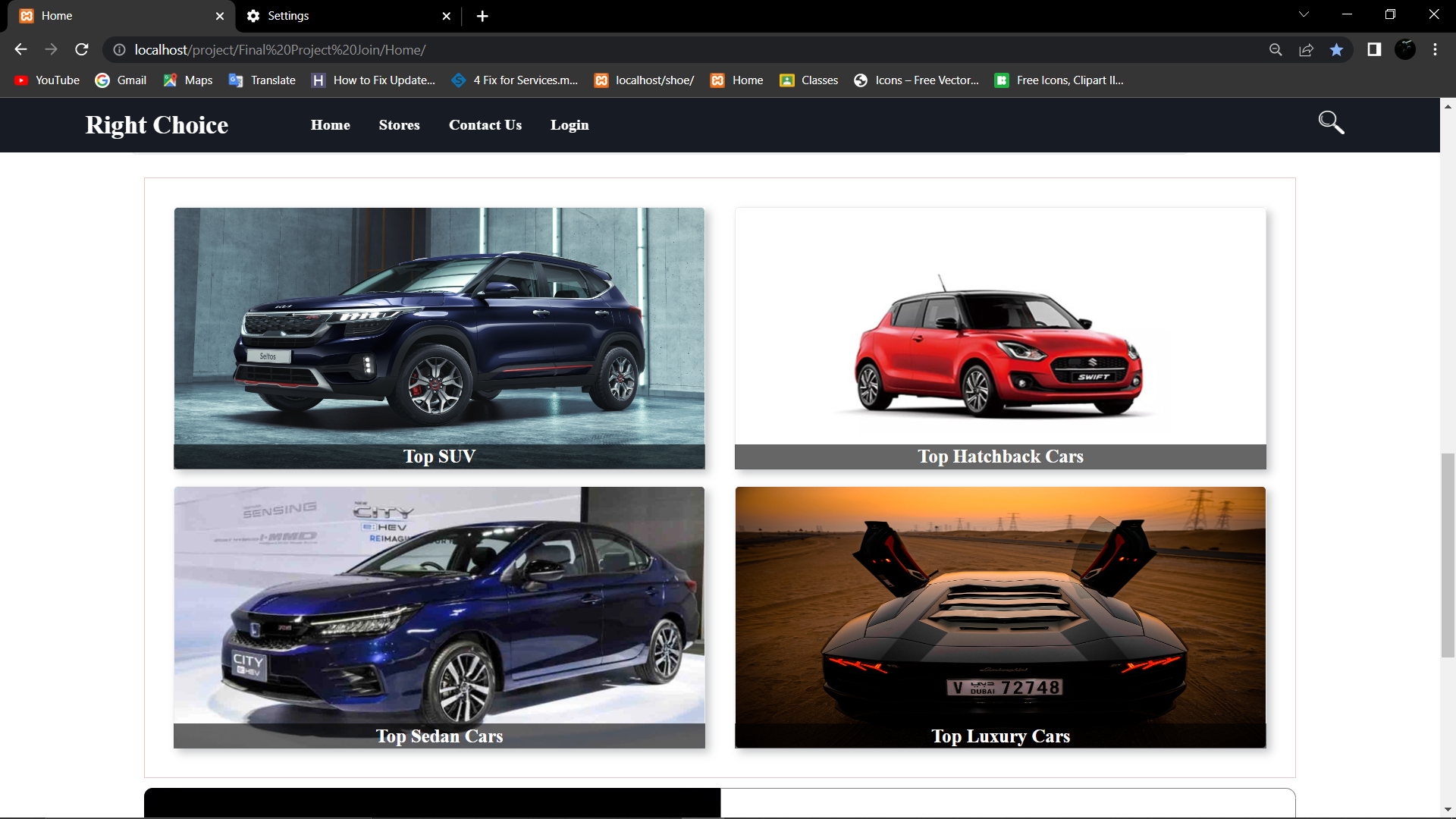 GitHub - Kunal-Mathur1/Right-Choice: Right Choice is a Cars information website where we can see ...