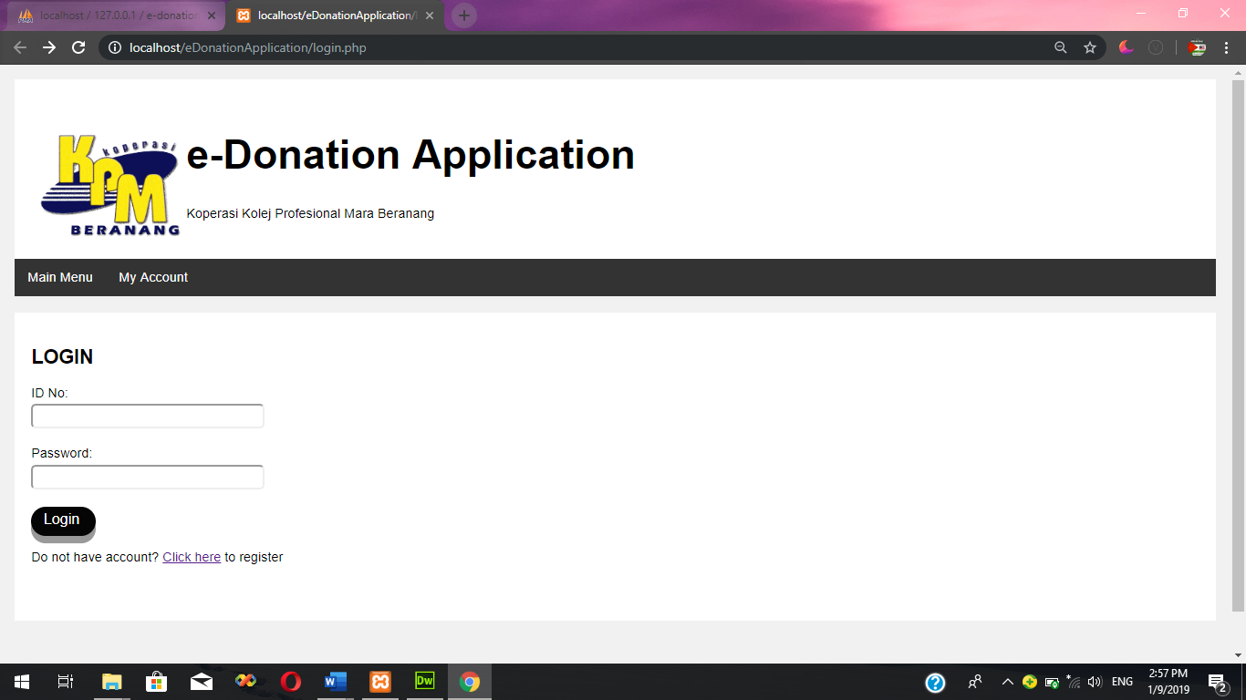 GitHub - AthirahFauzi02/e-DonationApplication