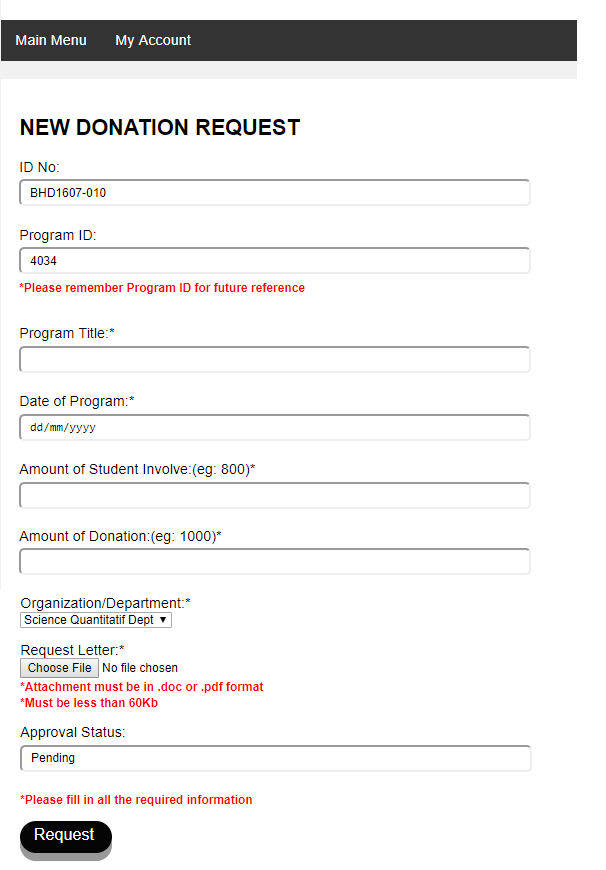 GitHub - AthirahFauzi02/e-DonationApplication