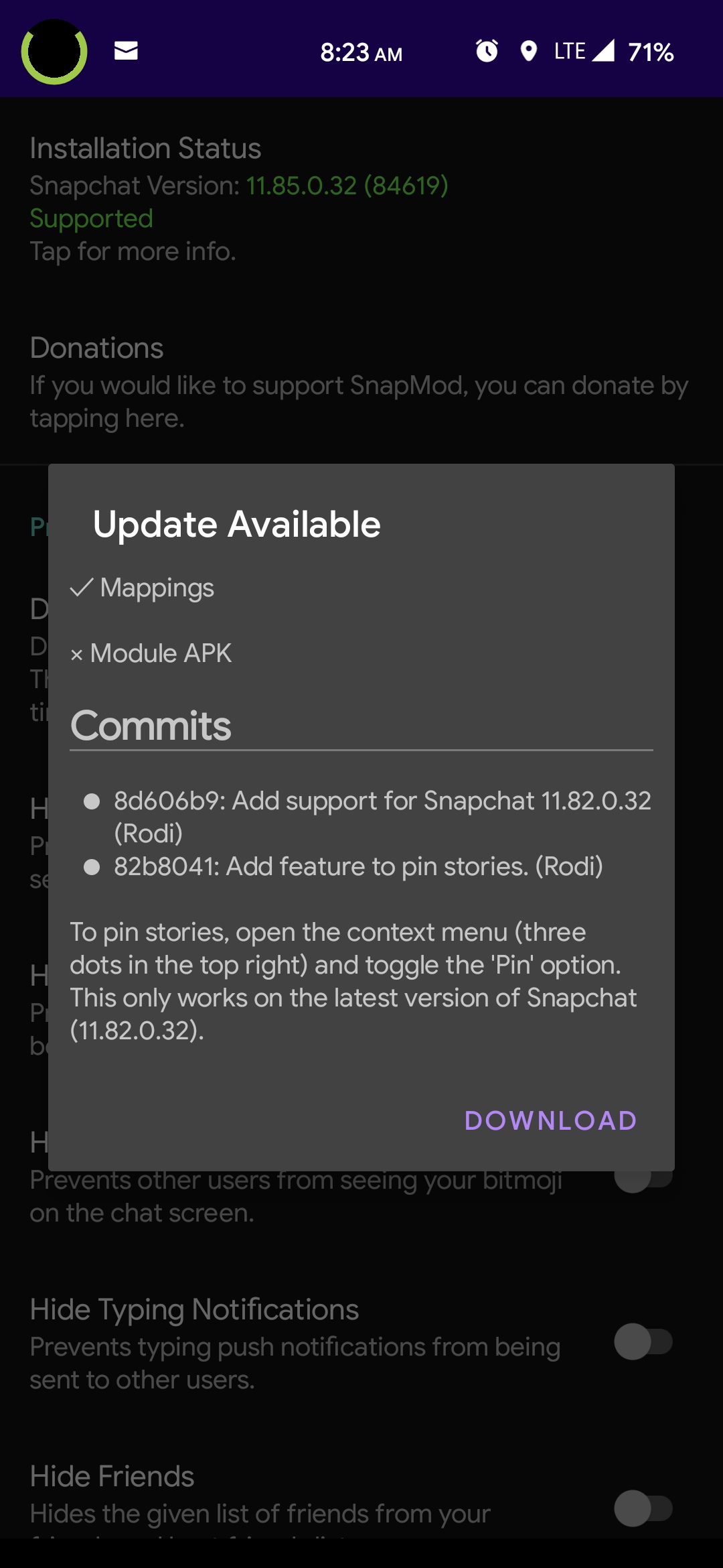 11.85.0.32 EARLY RELEASE · rodit SnapMod · Discussion #195 · GitHub