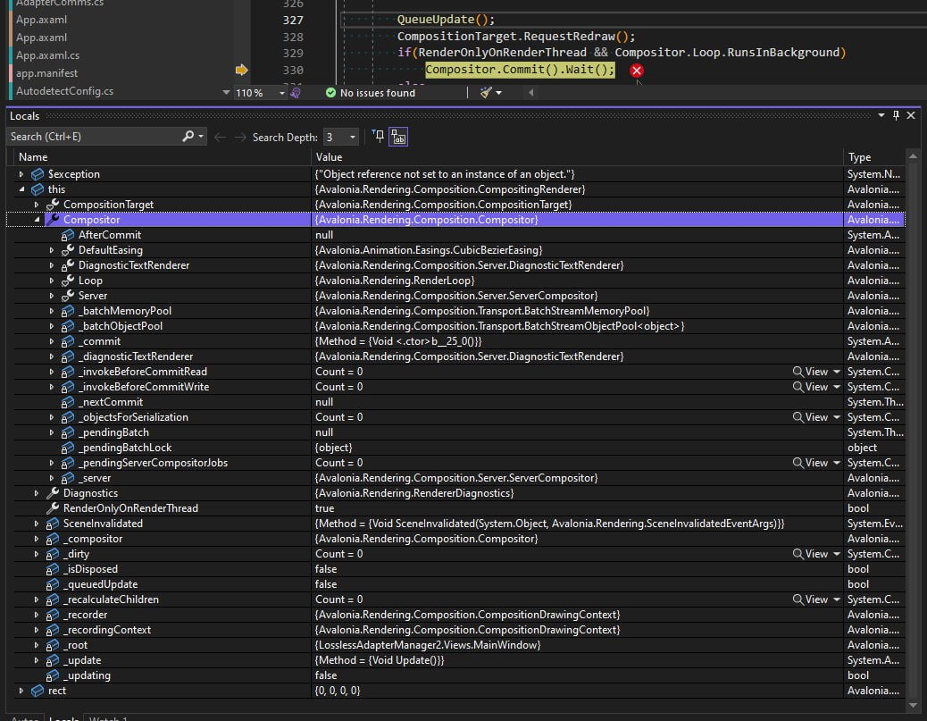 NRE in CompositingRenderer · Issue #11255 · AvaloniaUI/Avalonia · GitHub