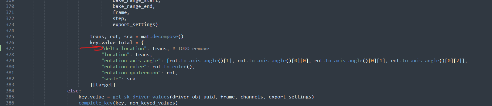 Crash on export glTF 2.0 if the animation include delta location ...