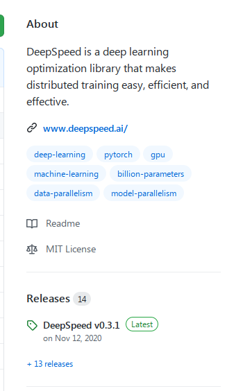 requesting a new release and a doc review · Issue #648 · microsoft/DeepSpeed · GitHub