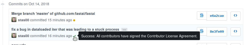 CI builds are done on ff merge commits, instead of actual commits ...