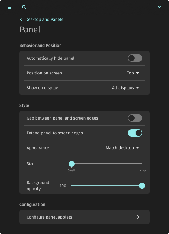 Panel and Dock configuration design. · Issue #102 · pop-os/cosmic-epoch · GitHub
