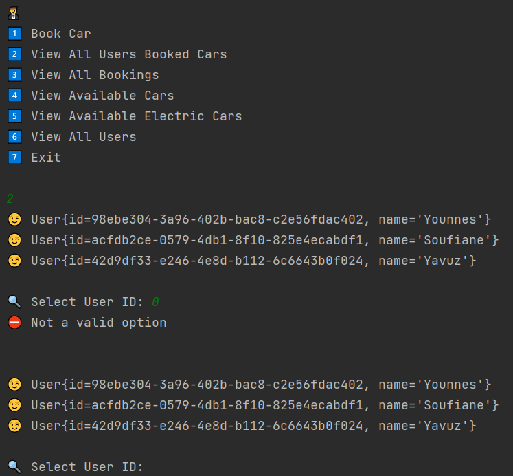 GitHub - younnes-chebli/cli-car-booking-application: Java CLI Car Booking Application