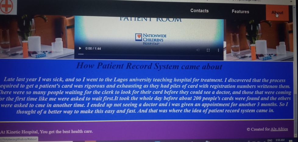 GitHub - Totybeca/Patient-record_system: ALX foundation's project.