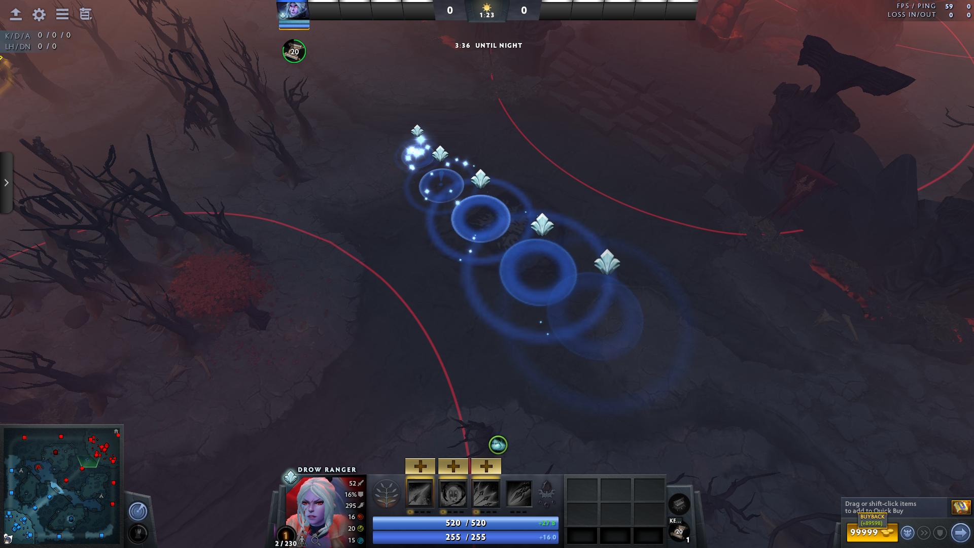 Dire and radiant base are very different (ancient true sight is ...