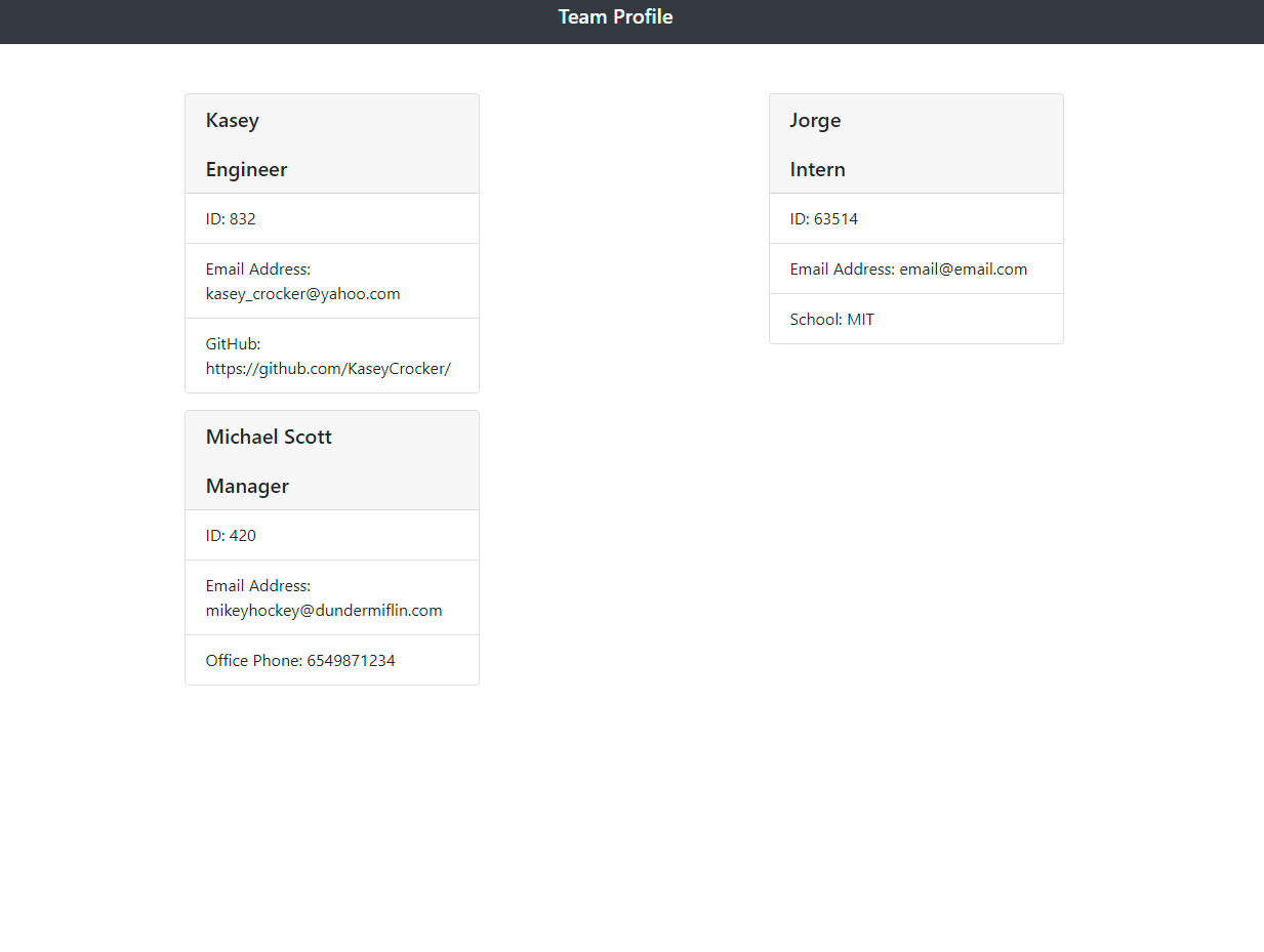 GitHub - KaseyCrocker/team-profile-generator