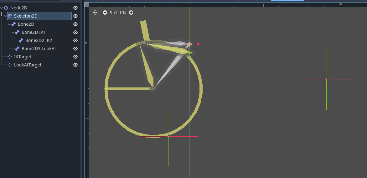 Setting scale X or Y (not both) to negative value on Skeleton2D breaks Modifications like ...
