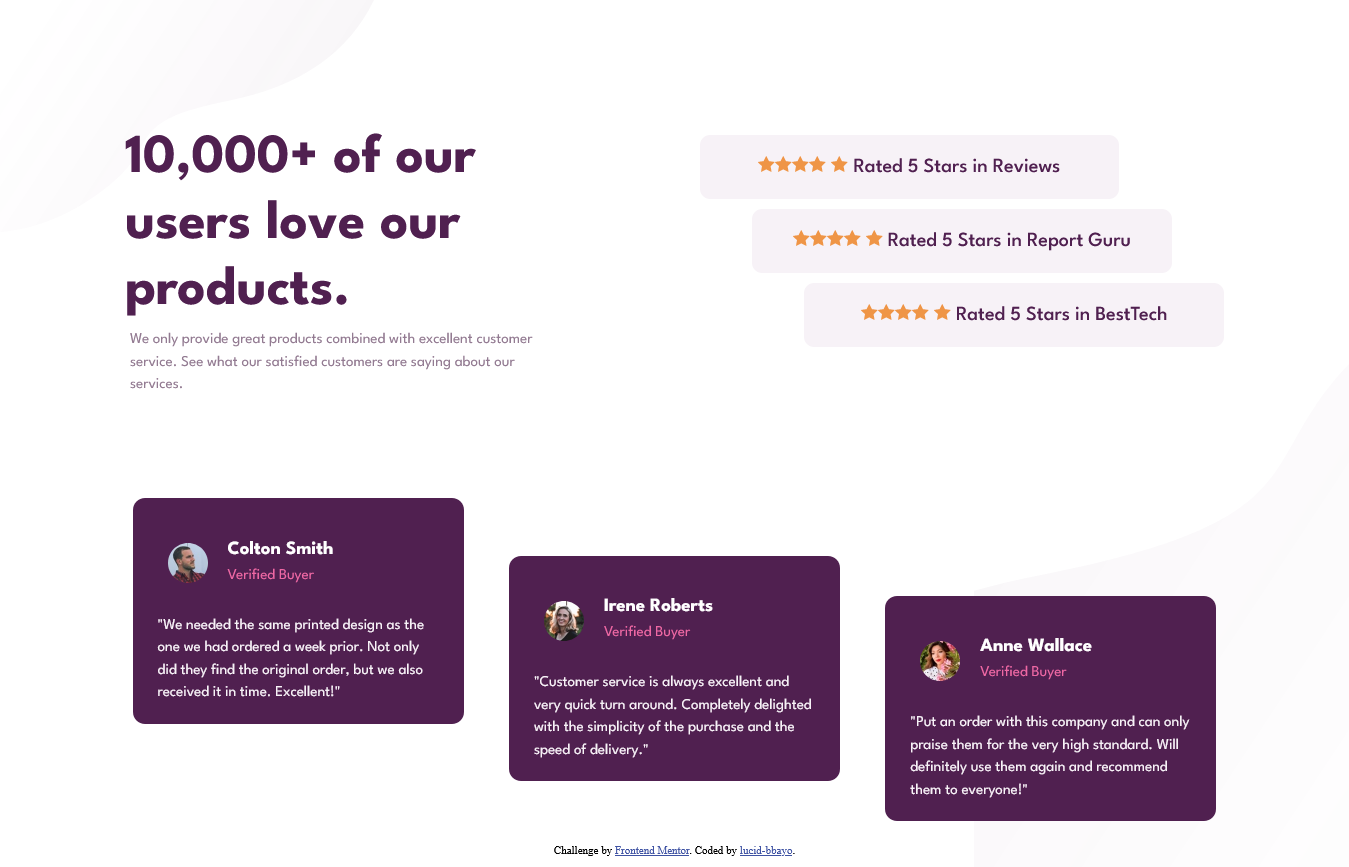 GitHub - lucid-bbayo/social-proof-section