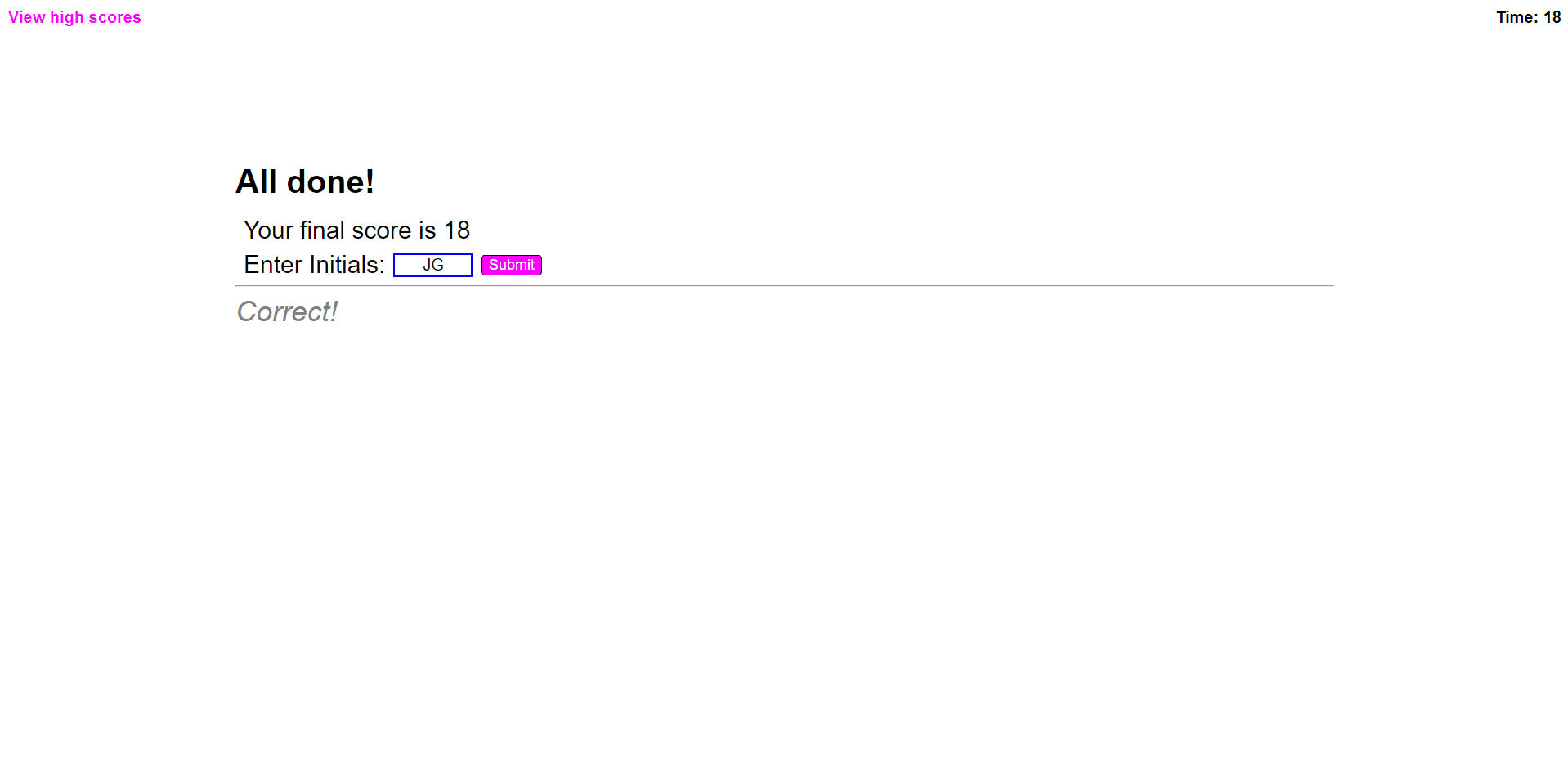 Github Juagon653timed Coding Quiz