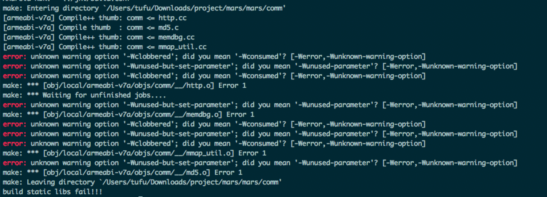 单独编译xlog工程失败，打不出so包 · Issue #245 · Tencent/mars · GitHub