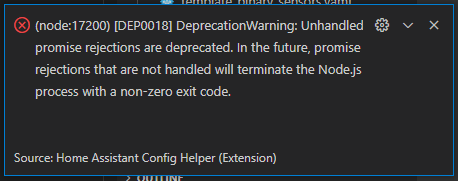 Unhanded promise rejections depreciated · Issue #1999 ...