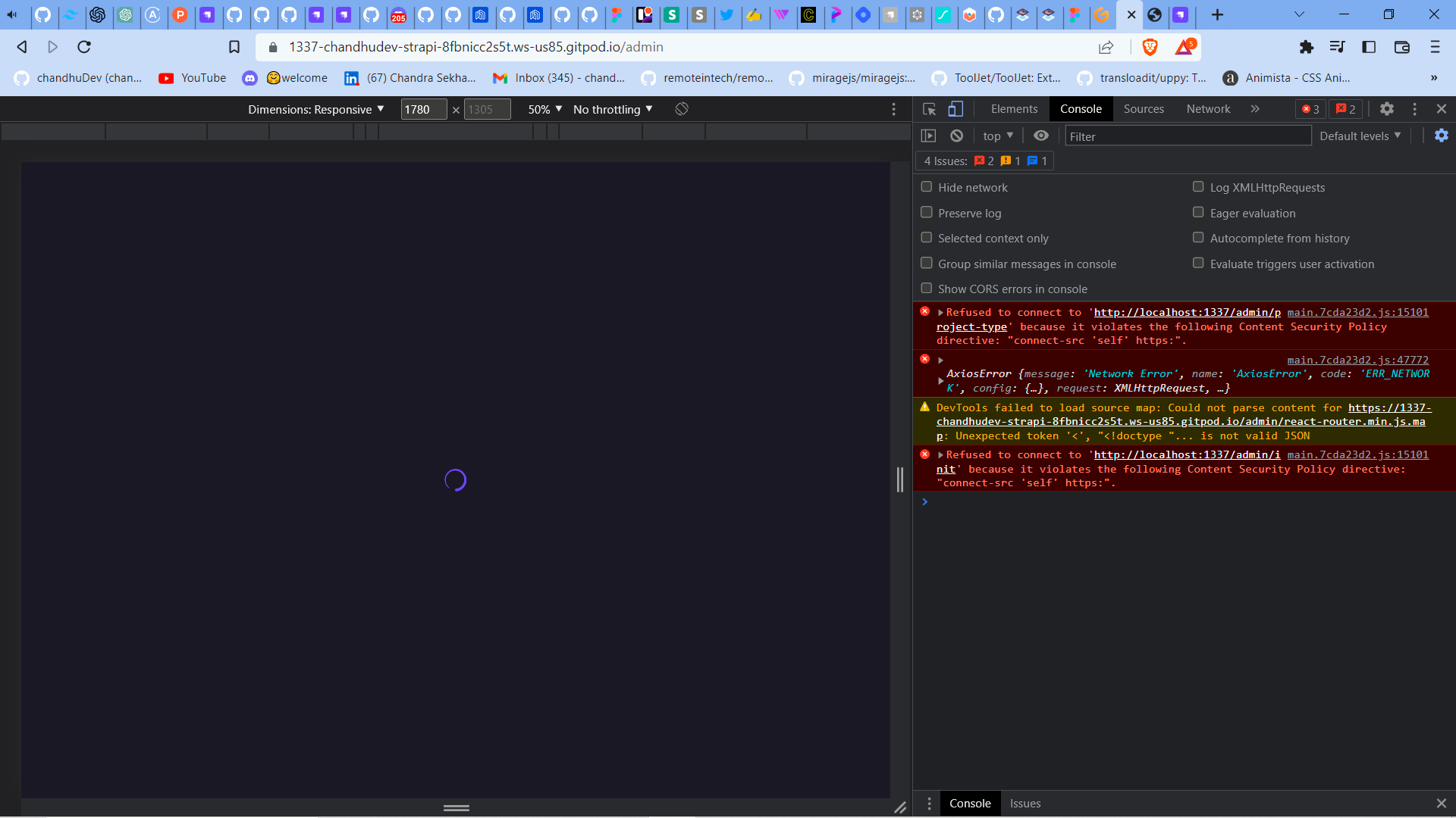 Unable To Start The Localhost Server · Issue 15713 · Strapi Strapi · Github