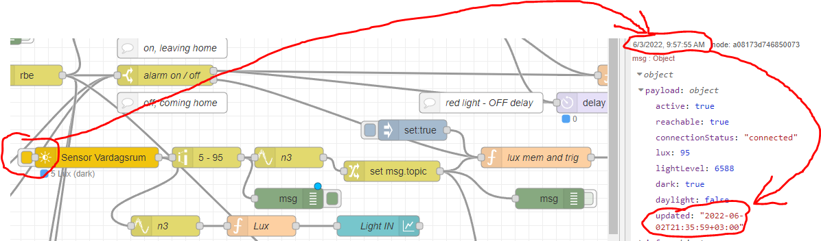 Bridge and sensors stop updating after +/- 5 minutes until flows are ...