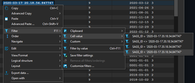 Filter by Cell value changes timestamp format · Issue #17538 · dbeaver/dbeaver · GitHub
