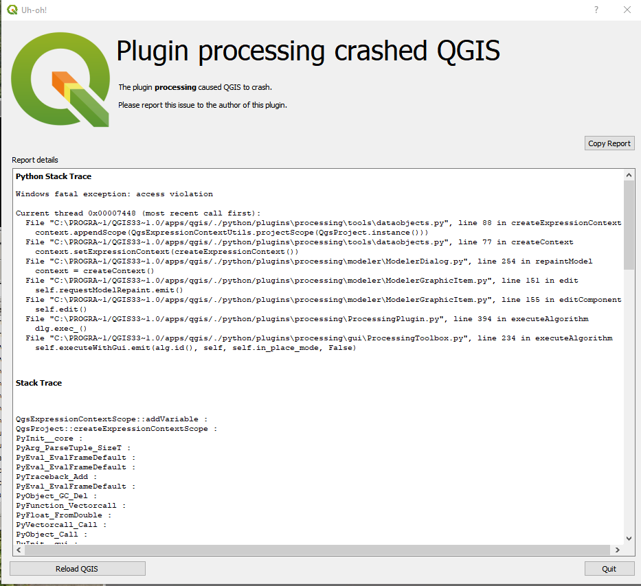 Using model designer and a tool from toolbox crashes/freezes Qgis · Issue #52284 · qgis/QGIS ...