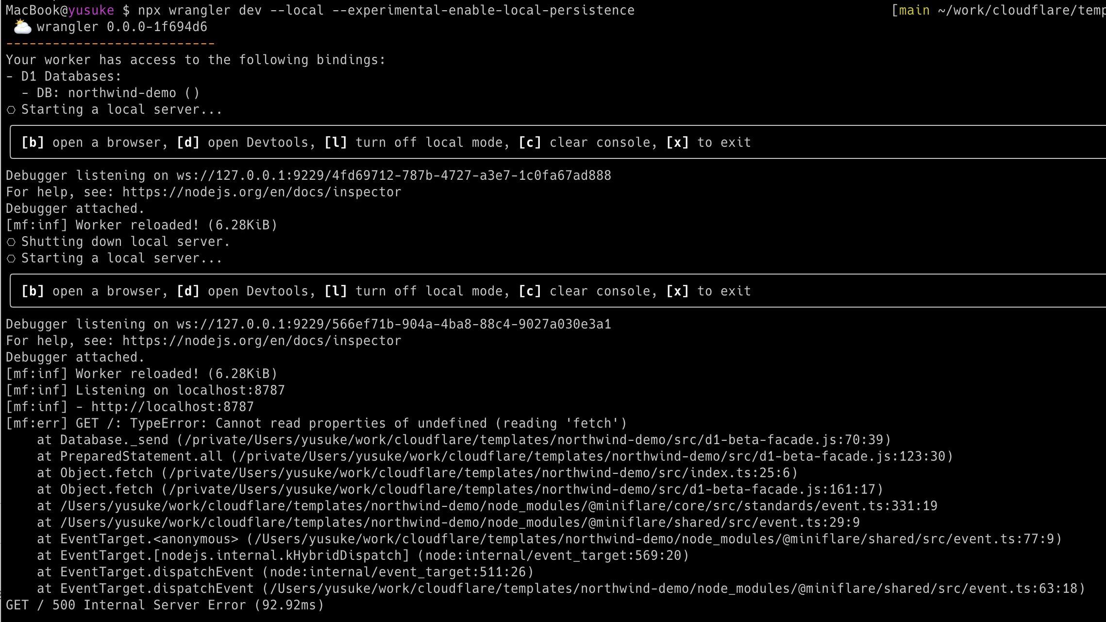 🐛 BUG: Miniflare `D1Plugin` is not enabled · Issue #1531 · cloudflare/workers-sdk · GitHub