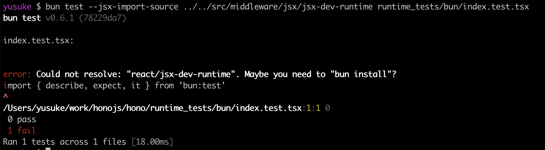 `--jsx-import-source` option does not work well · Issue #2905 · oven-sh/bun · GitHub