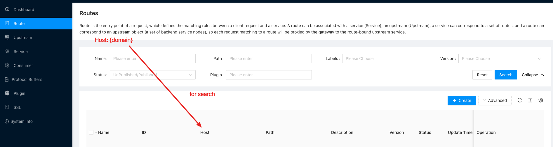 feat: support to use domian/host to search route · Issue #2749 · apache/apisix-dashboard · GitHub