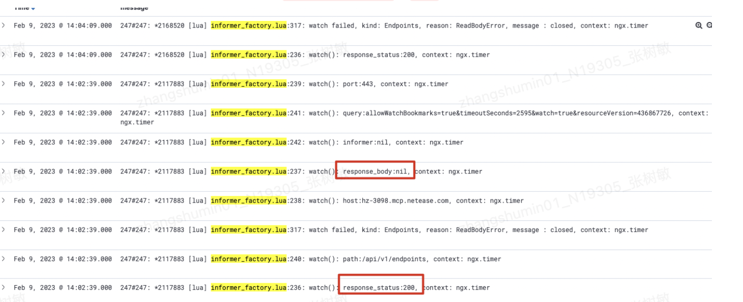 Help Request K8s Discovery Return Errorlog `informerfactorylua317 Watch Failed Kind 