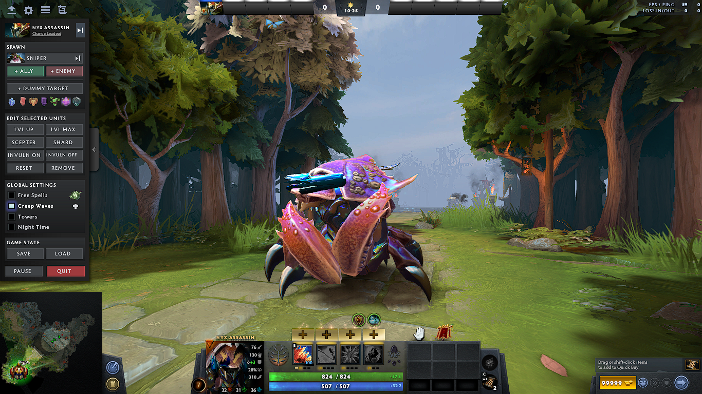 Nyx Assassin Cosmetic Bug Chitinous Stalkers Crab Eyes · Issue 8966 · Valvesoftwaredota2