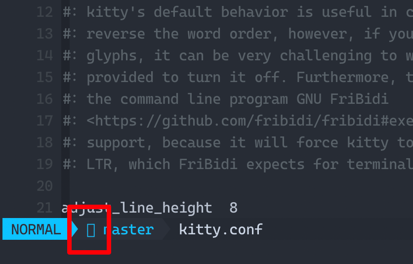 kitty cannot display nerd font character for git branch · Issue #5424 · kovidgoyal/kitty · GitHub