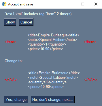 GitHub - ArtemKhadris/Tag_changer: XML tag changer