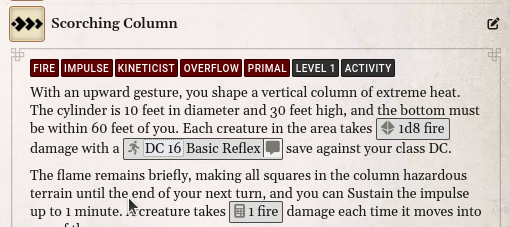 The fire kineticist does not take into account the damage dice · Issue ...